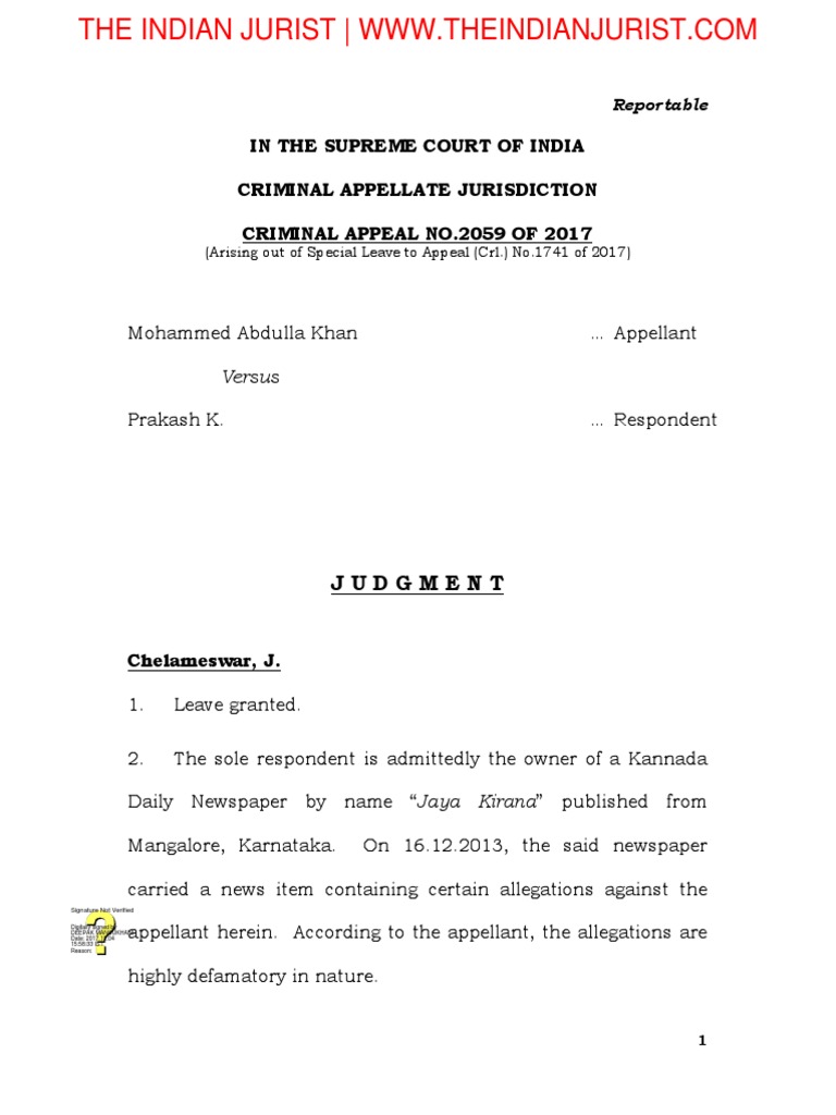 Newspaper Defamation Judgment | PDF | Defamation | Judgment (Law)