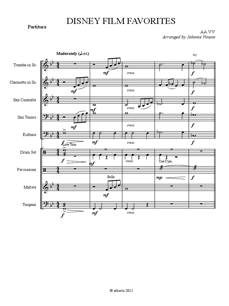 Disney Film Favorites | PDF | Percussion Instruments | Musical Instruments