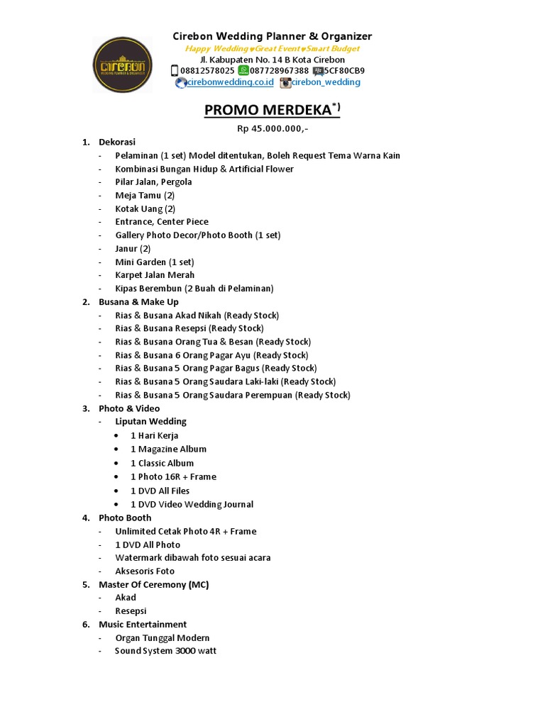 Paket Promo Merdeka | PDF