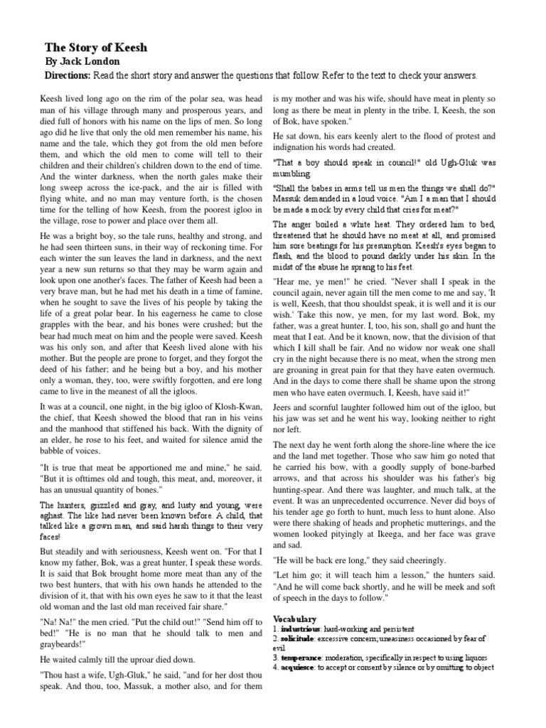 The Story of Keesh | PDF