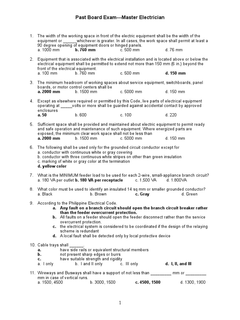 Collection of Past RME Board Exam | PDF | Electrical Wiring | Fuse ...