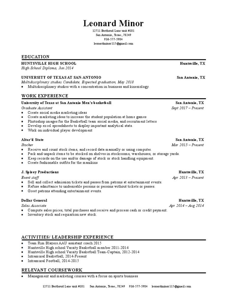 Adidasresume | PDF | Texas | Business