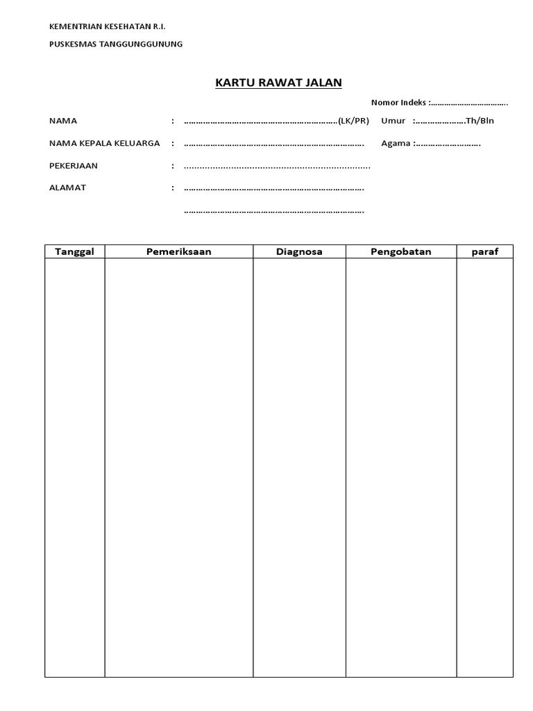 Kartu Rawat Jalan | PDF