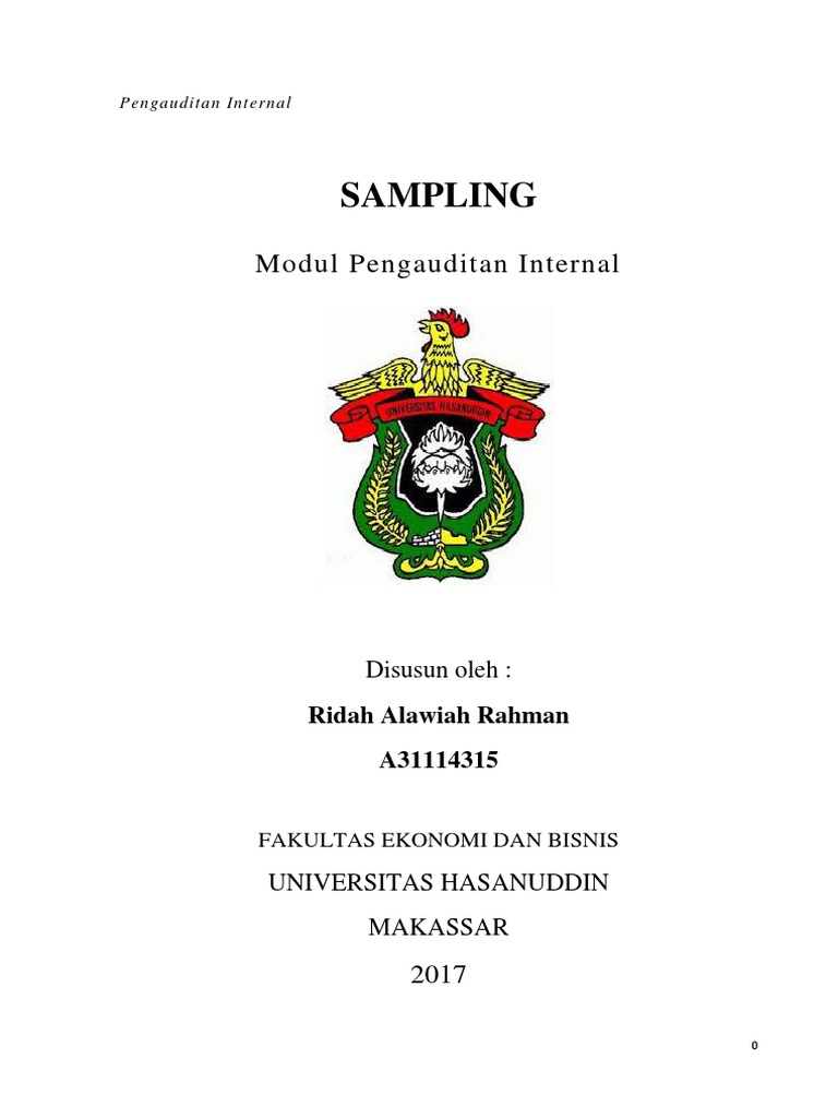 Modul 9 SAMPLING - Audit Internal | PDF