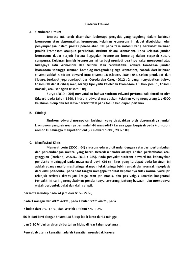 Sindrom Edward | PDF