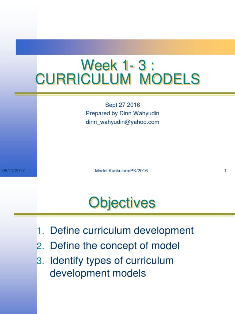 Models of Curriculum | PDF | Curriculum | Psychological Concepts