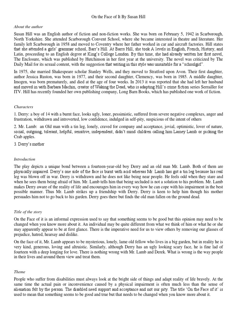 On The Face of It-Solutions | PDF