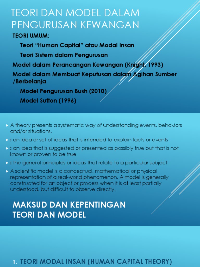 1 Teori Dan Model | PDF
