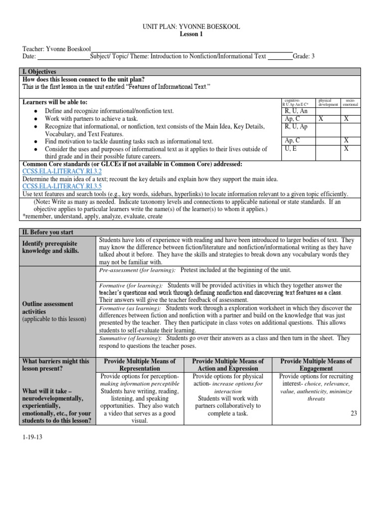 Ccss - Ela-Literacy - Ri.3.2 Ccss - Ela-Literacy - Ri.3.5: Cognitive ...