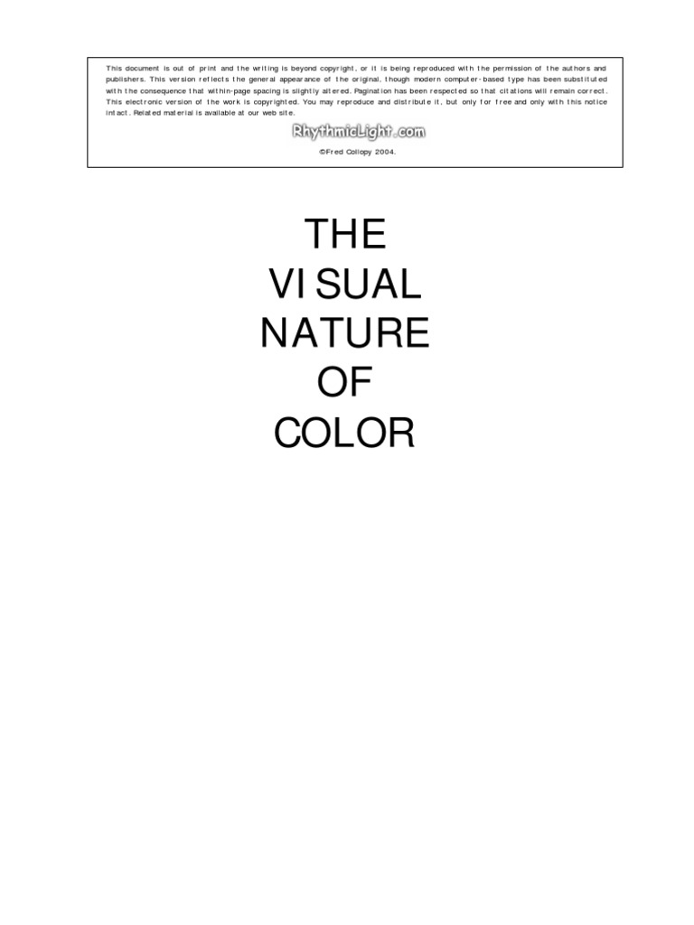 Visual Nature of Color | PDF | Color | Green