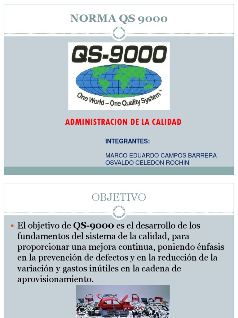 Norma Qs 9000 | PDF | Motores generales | Business