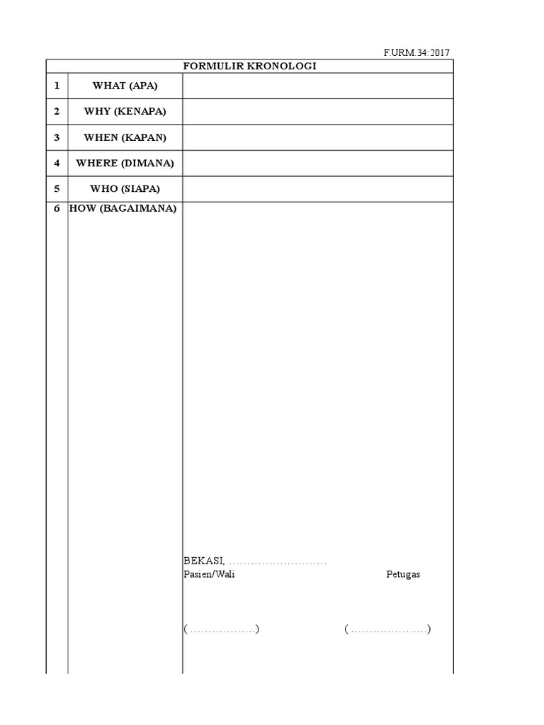 Form Kronologi | PDF
