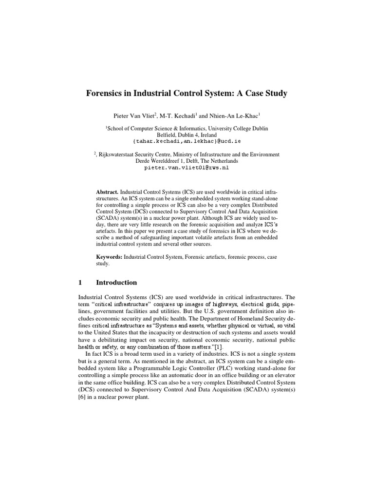 ICS Forensics | PDF | Scada | Programmable Logic Controller