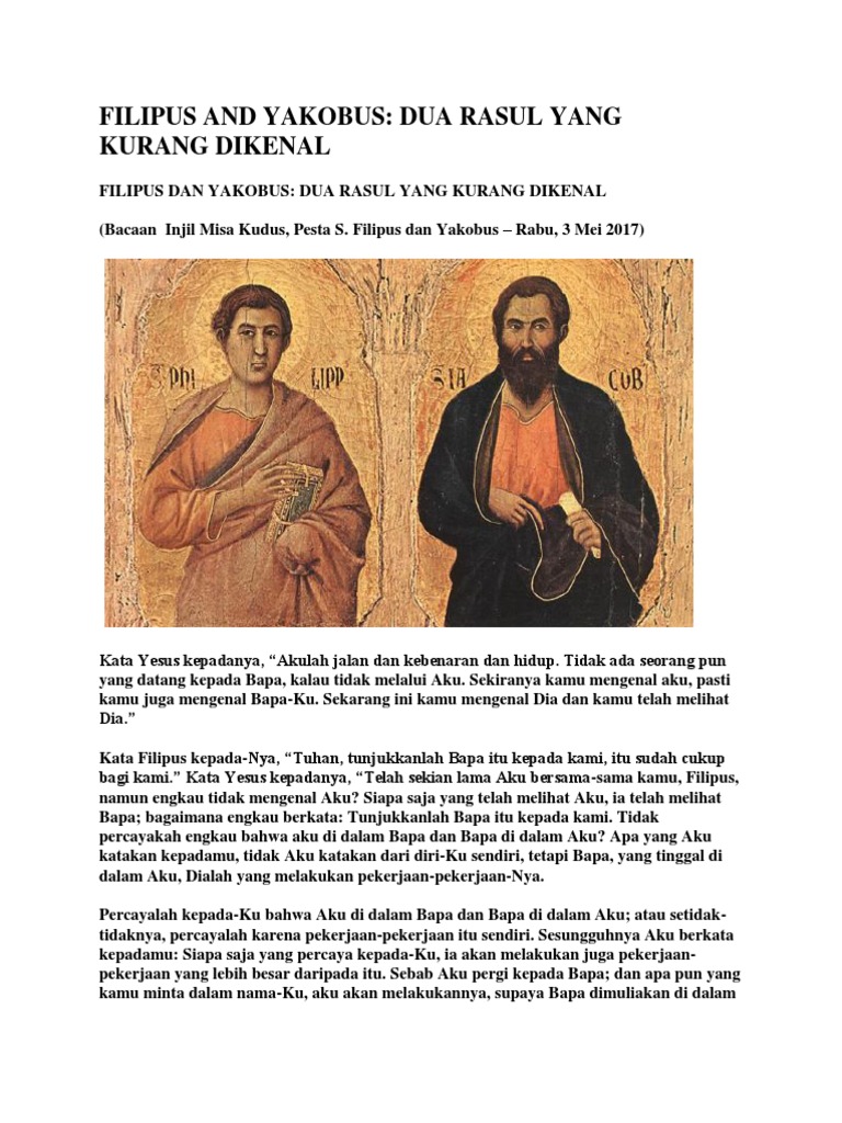 Filipus & Yakobus: Rasul Terlupakan | PDF