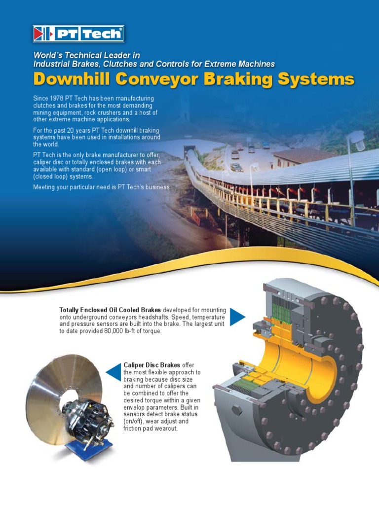 Downhill Conveyor Brake Systems Overview | PDF | Brake | Manufactured Goods