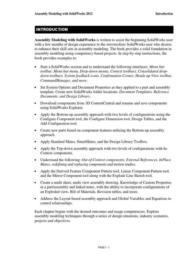 Assemblymodelingwithsolidworks PDF | PDF | Rectangle | Computing And Information Technology