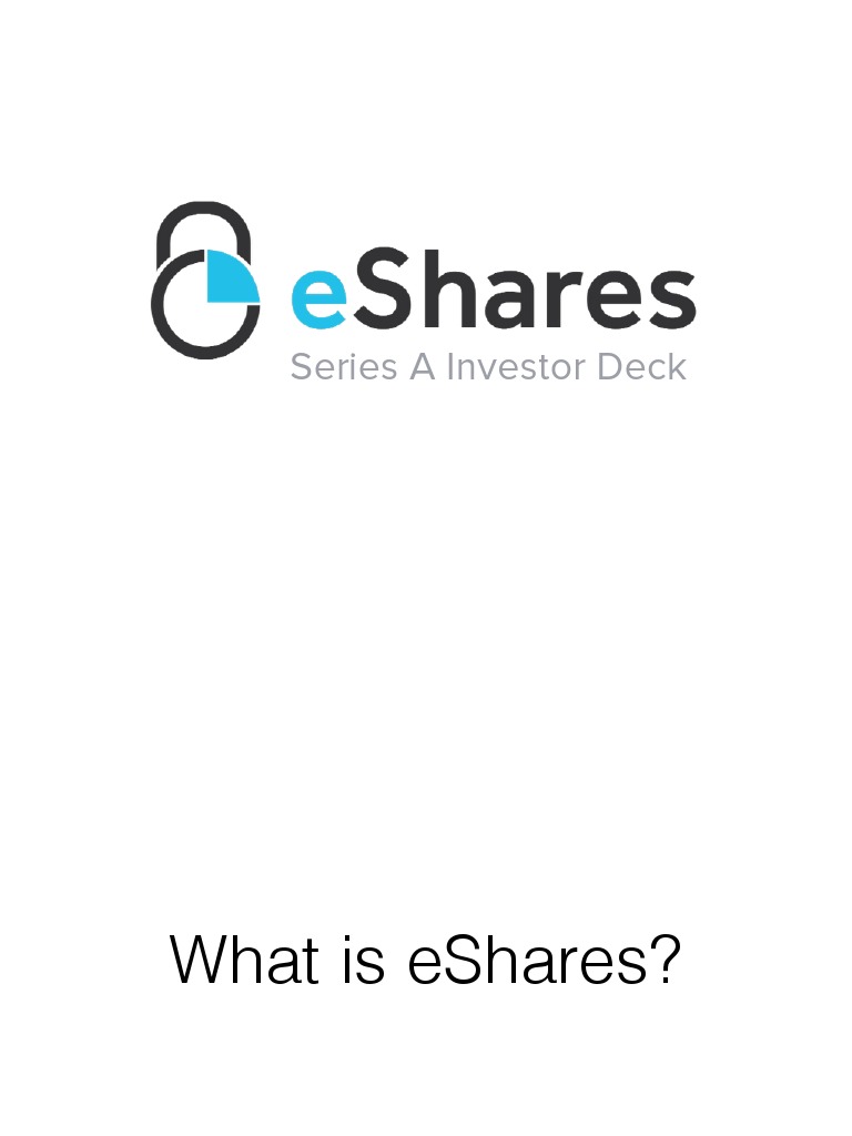 EShares Series A Deck | PDF | Stocks | Valuation (Finance)