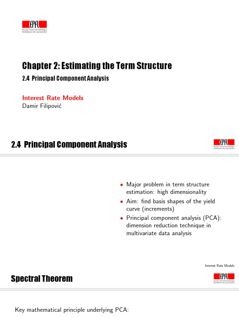 Chapter 2: Estimating The Term Structure: 2.4 Principal Component Analysis | PDF | Principal ...