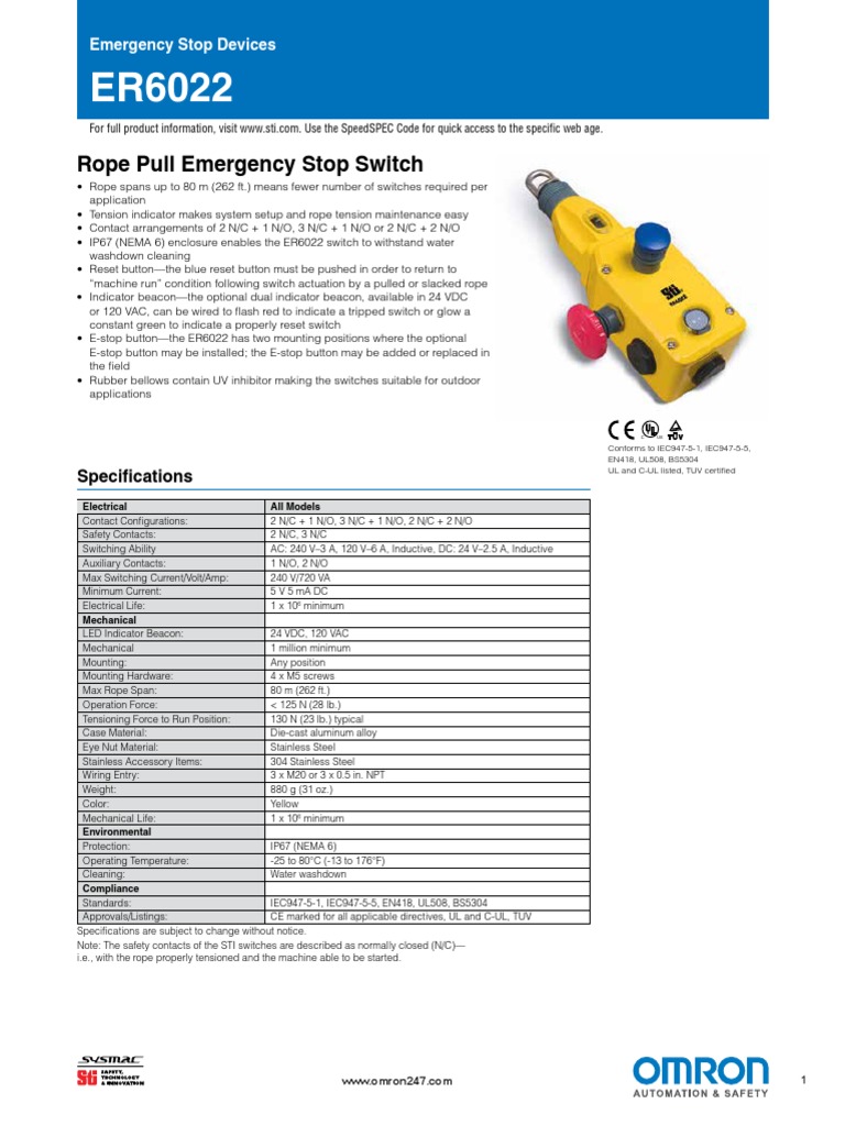 Rope Pull Emergency Stop Switch | PDF | Indemnity | Taxes