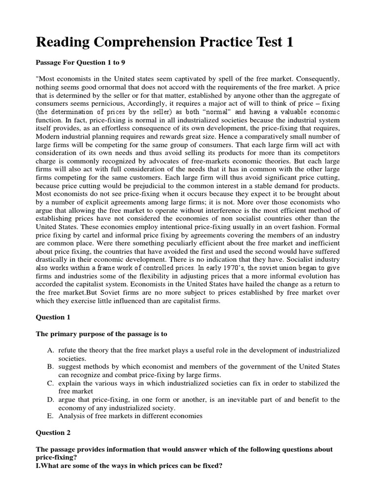 Advanced Reading Comprehension: Practice Tests – IKCA