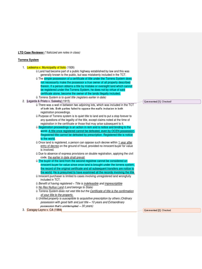LTD Case Reviewer | PDF | Legal Concepts | Justice
