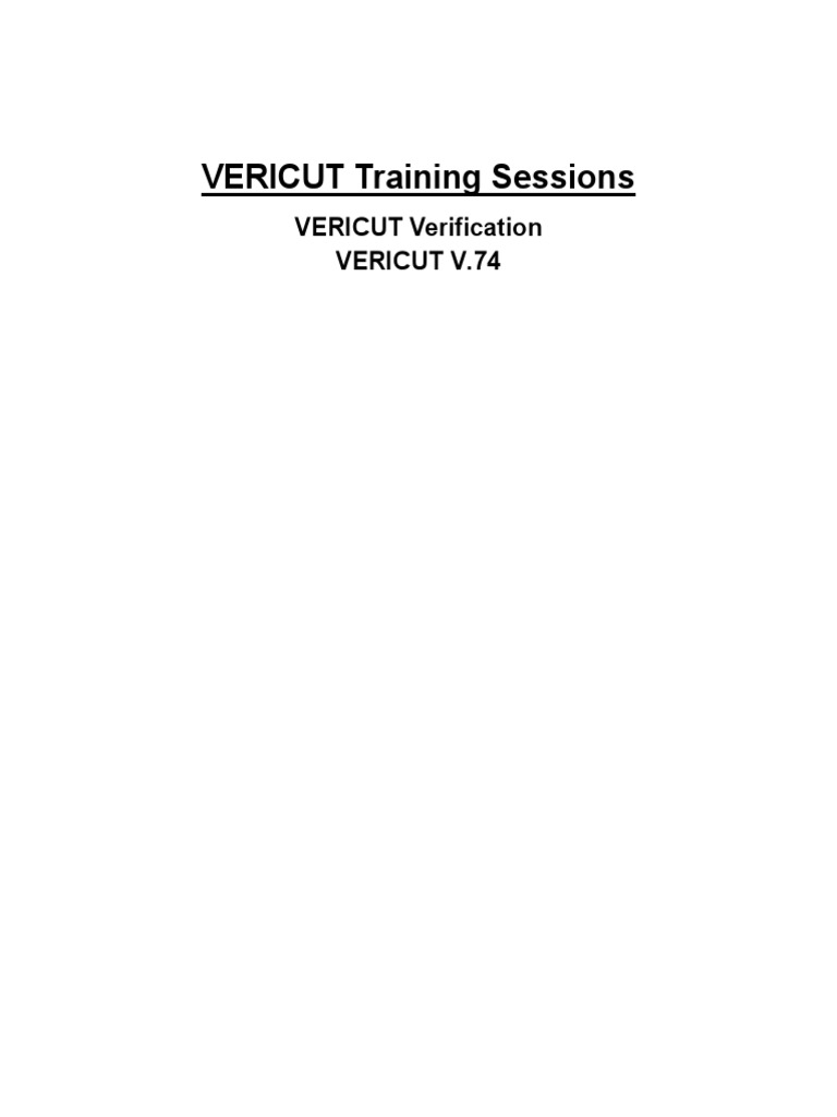 VERICUT Training Sessions | PDF | Numerical Control | Icon (Computing)