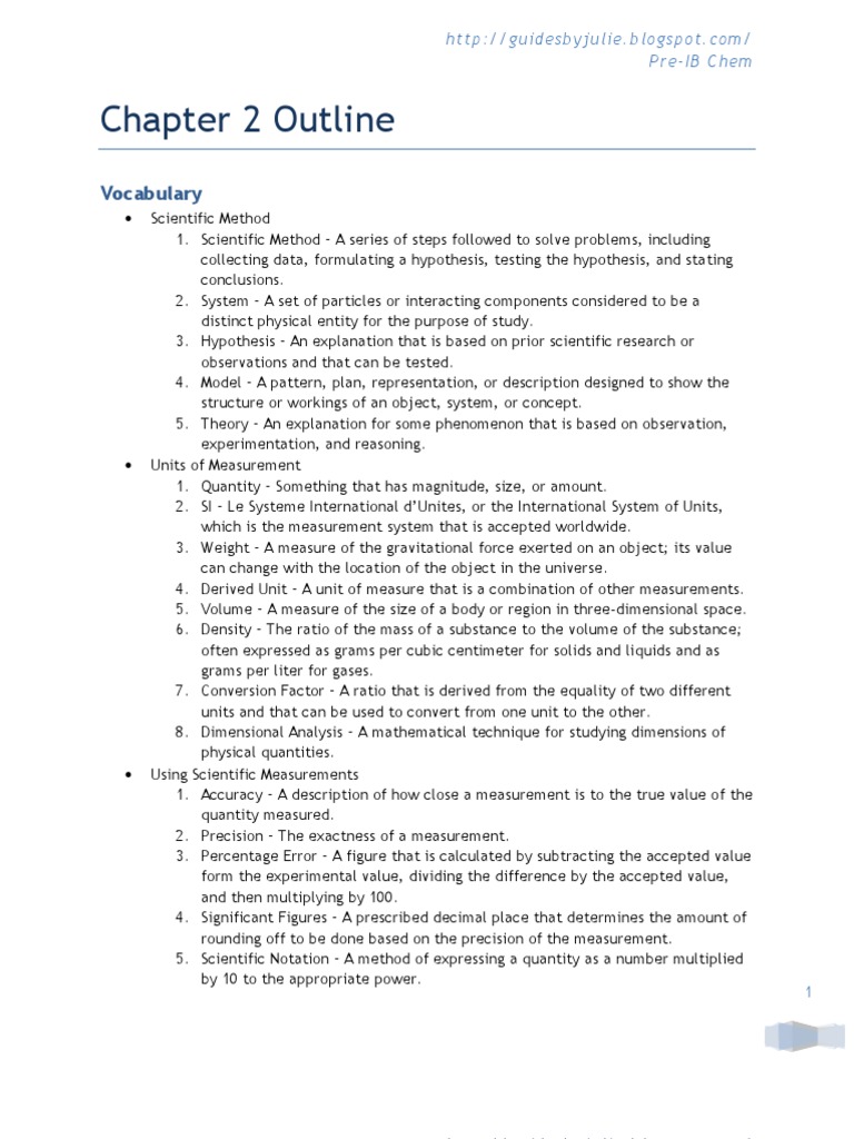 Chapter 2 Outline | PDF | Significant Figures | Measurement