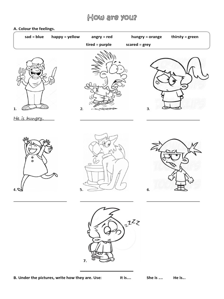 Kids' Emotion Coloring Activity | PDF