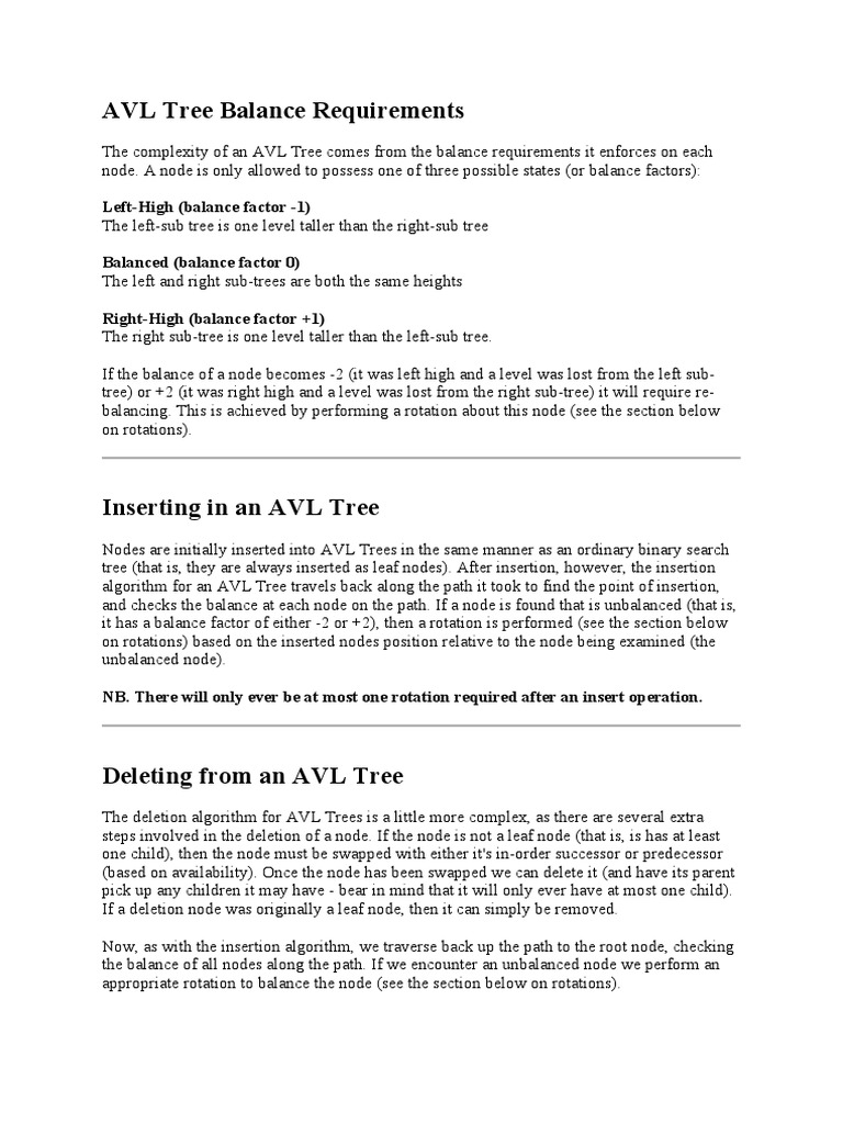 AVL Tree Balance Requirements | PDF | Algorithms And Data Structures | Mathematical Logic