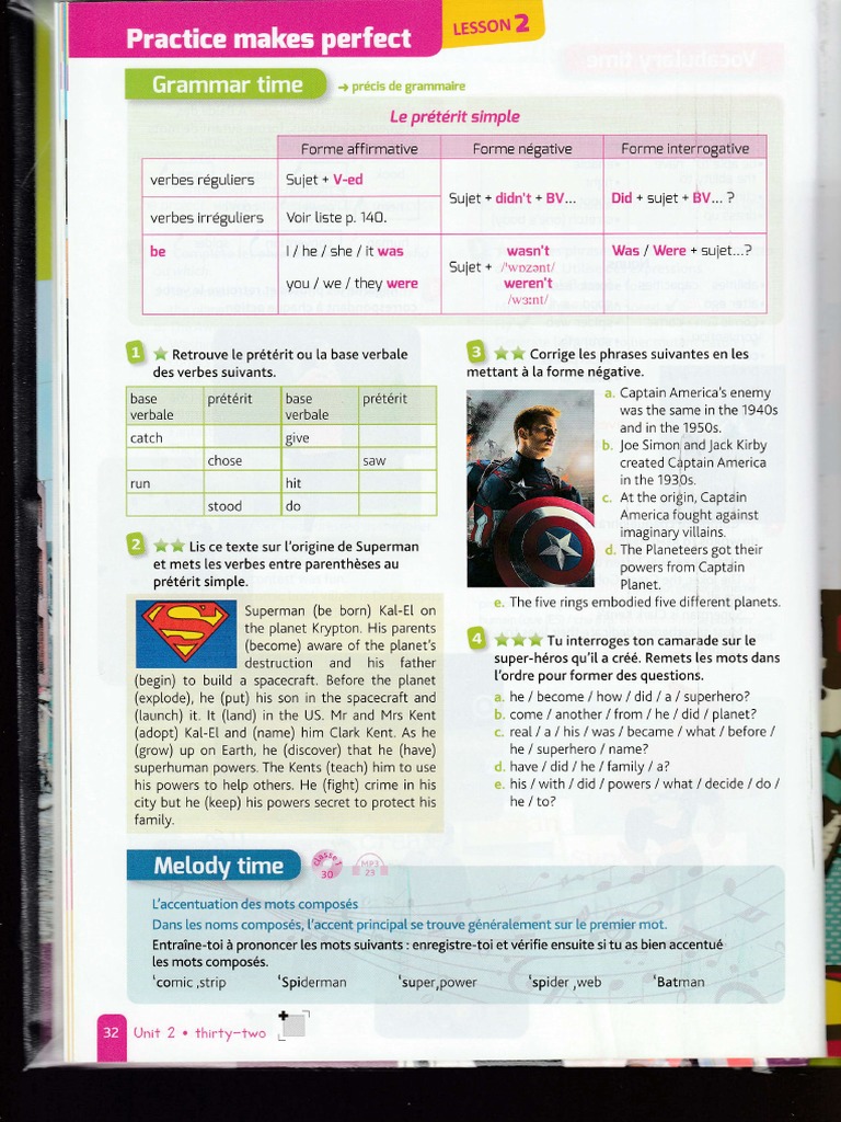 Exercices Manuel 3eme Page 32 | PDF | Dc Comics | Comics