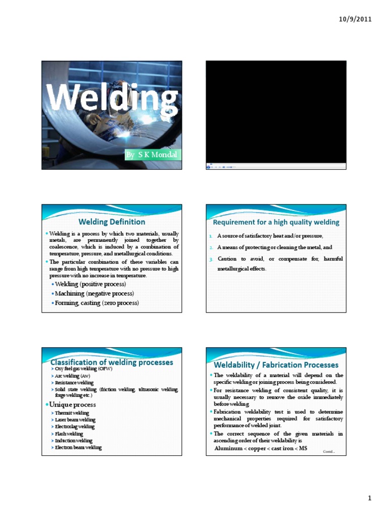 Welding Complete PPT With Question PDF | PDF | Welding | Construction