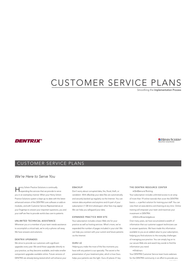Customer Service Plans | PDF | Web Conferencing | Internet