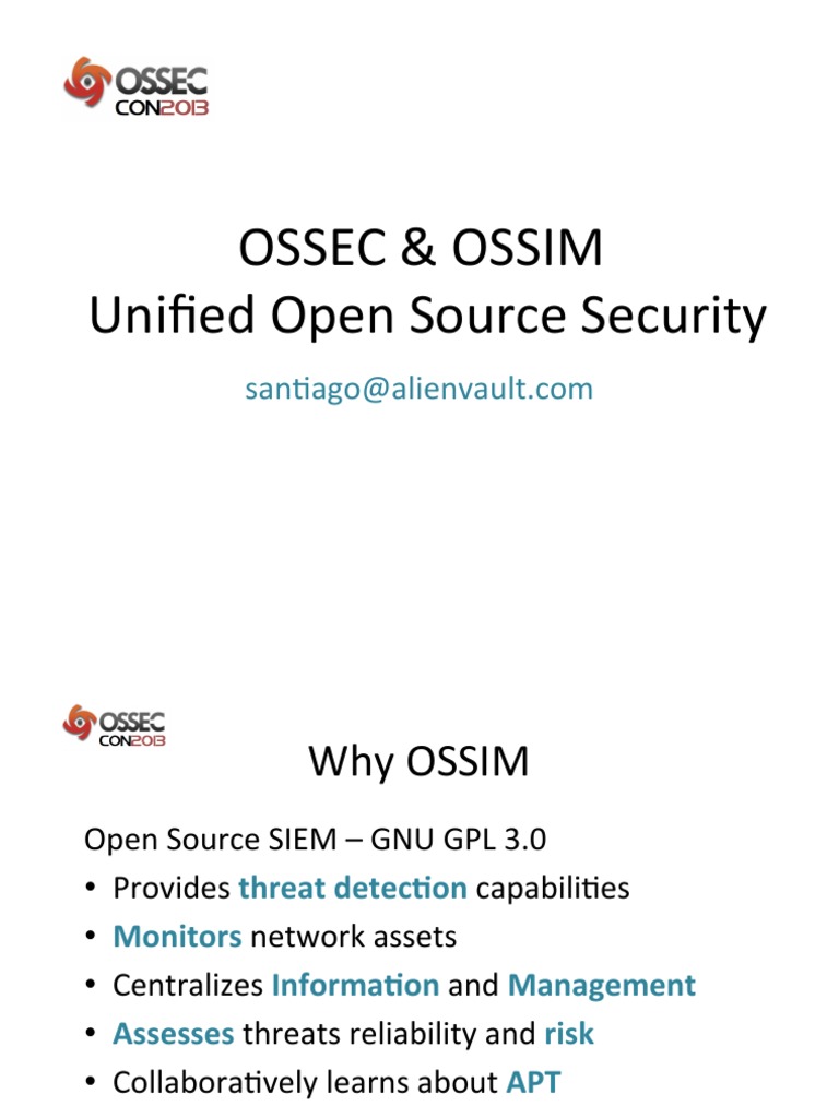 OSSEC and OSSIM Unified Open Source Security PDF | PDF | Secure Shell | Safari (Web Browser)