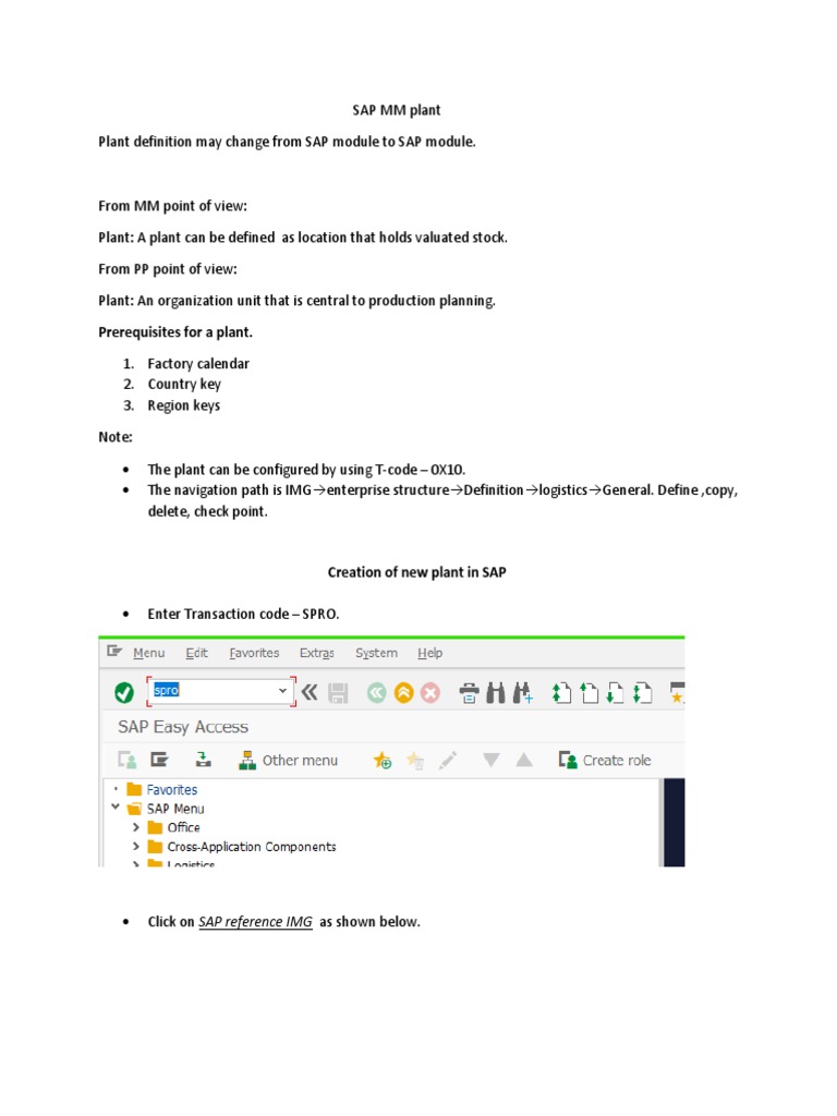 plant in SAP MM