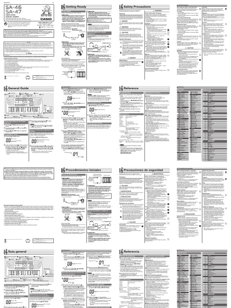 Getting Ready Safety Precautions: User'S Guide Guía Del Usuario | PDF ...