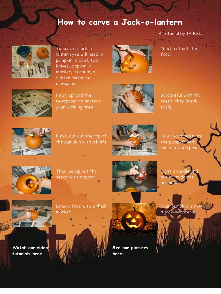 How To Carve A Jack.o-Lantern | PDF | Autumn | Christianity And Death