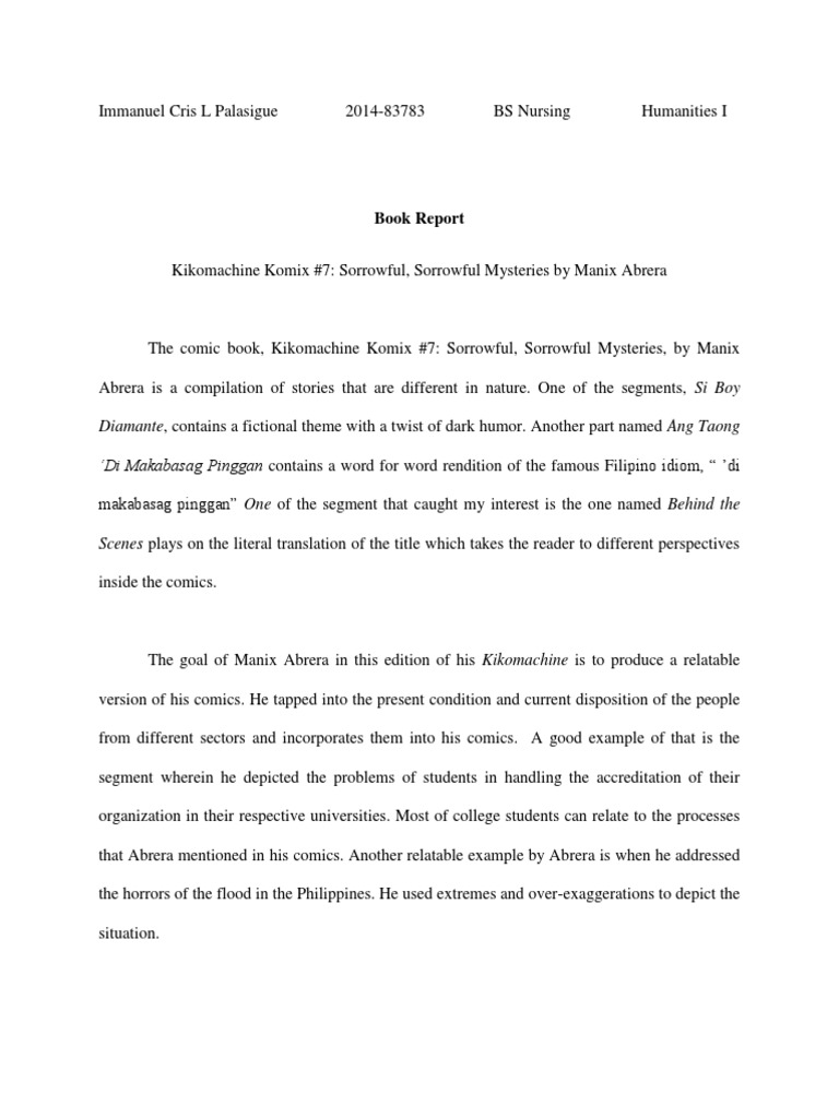 Hum 1 | PDF | Comic Book | Tagalog Language