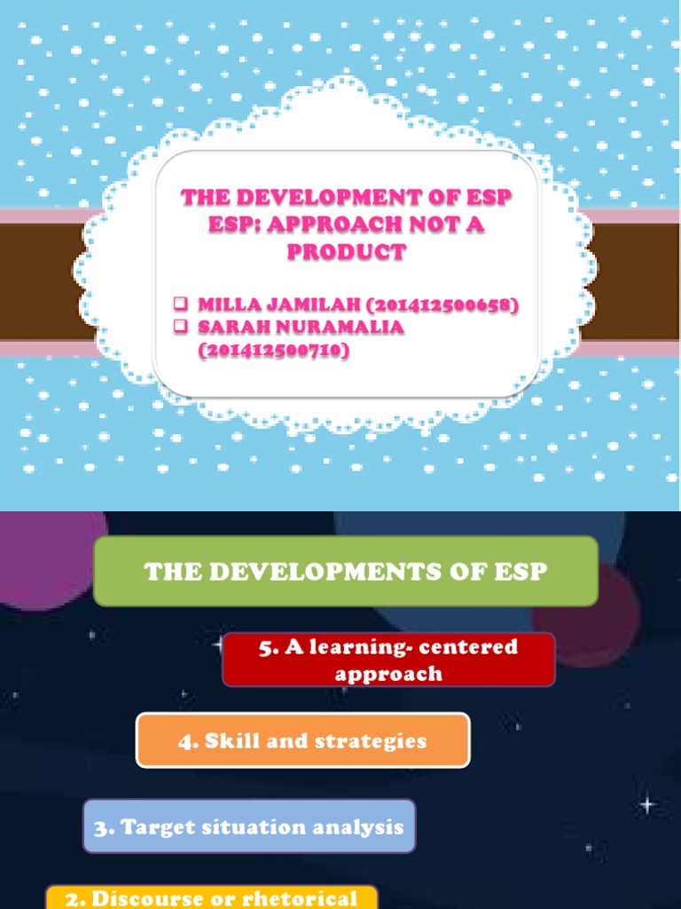 ESP The Development of ESP and ESP Approach Not A Product | PDF