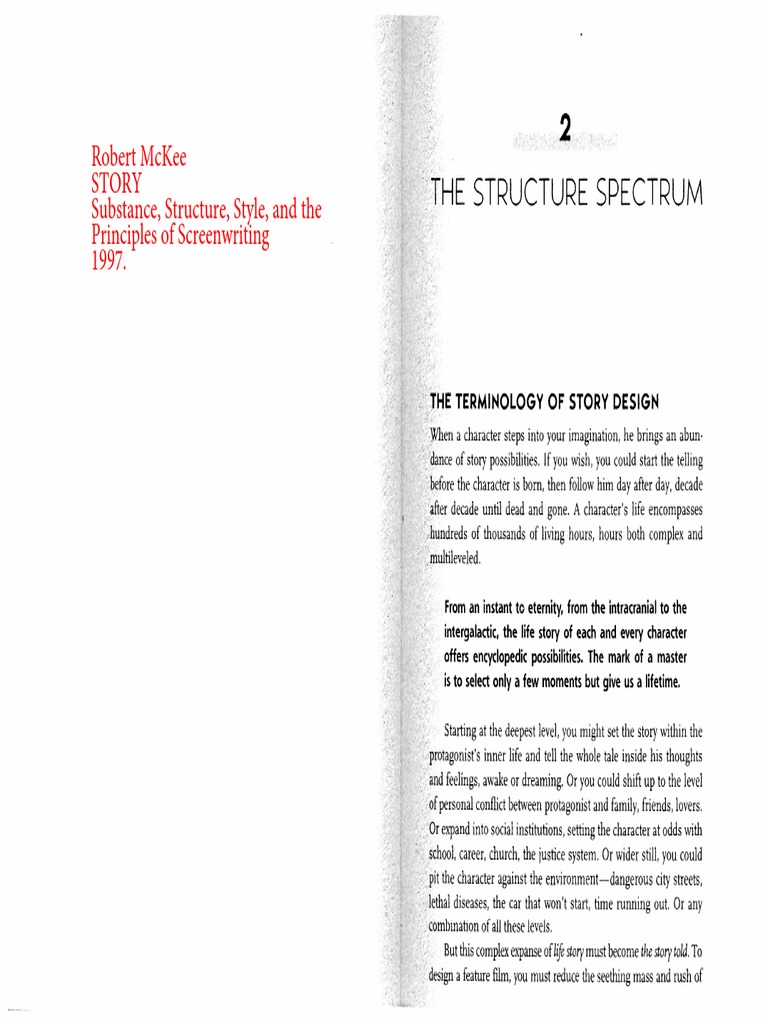 Robert McKee - Story - CH - The Structure Spectrum | PDF