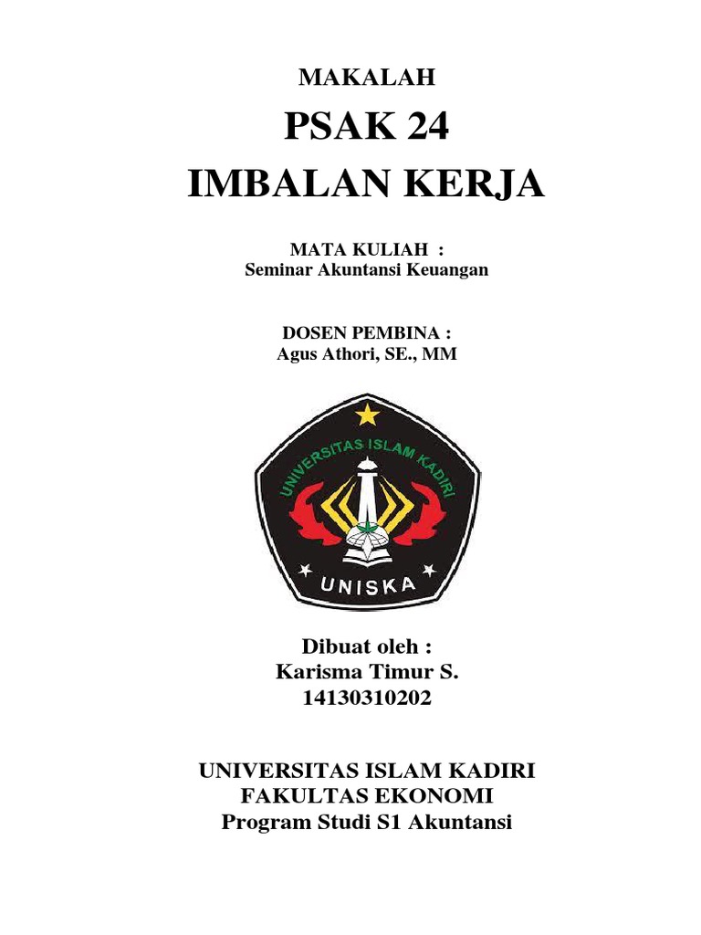 Imbalan Kerja Menurut PSAK 24 | PDF | Pengelolaan Keuangan & Uang
