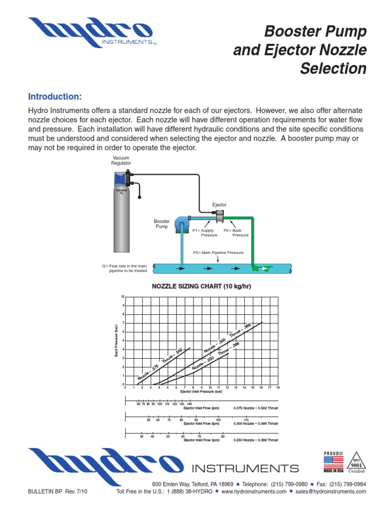 Booster Pump and Ejector Nozzle Guide | PDF | Nozzle | Pump