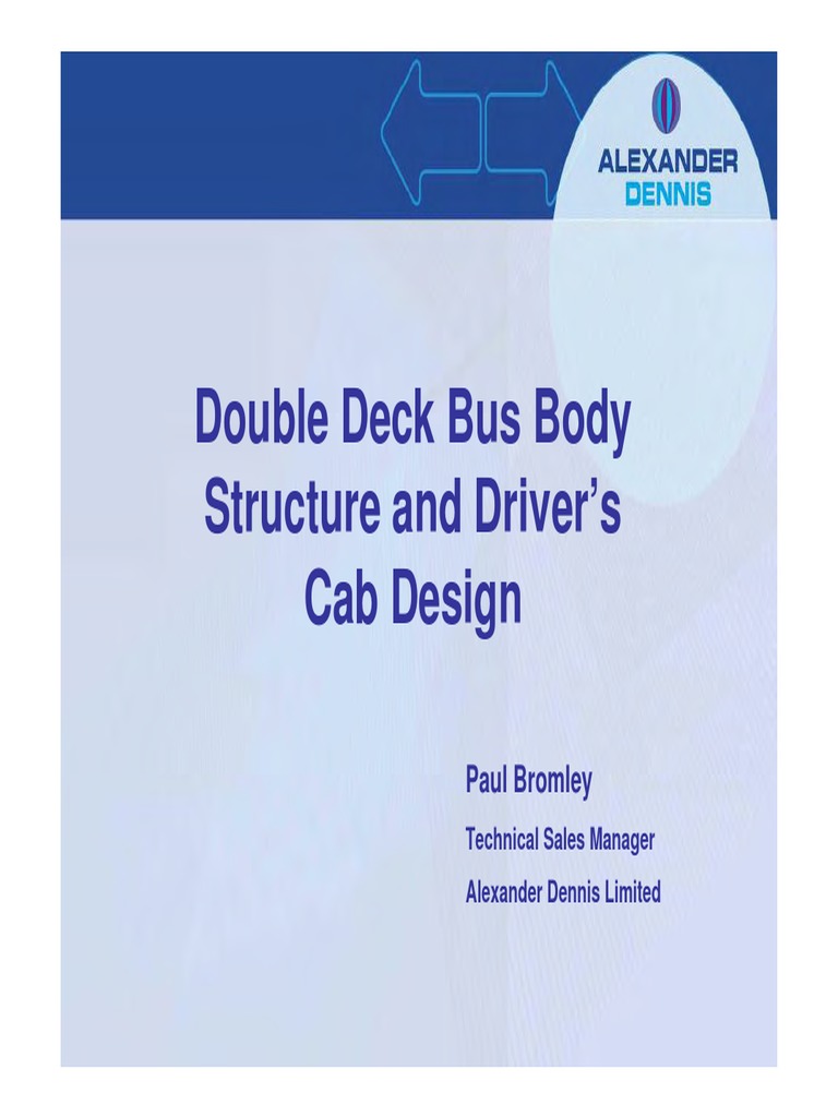Double Deck Bus Body Structure and Driver's Cab Design | PDF | Bus ...