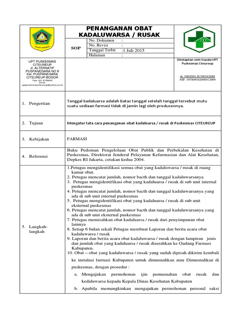 Penanganan Obat Kadaluwarsa Rusak | PDF | Kesehatan Holistik