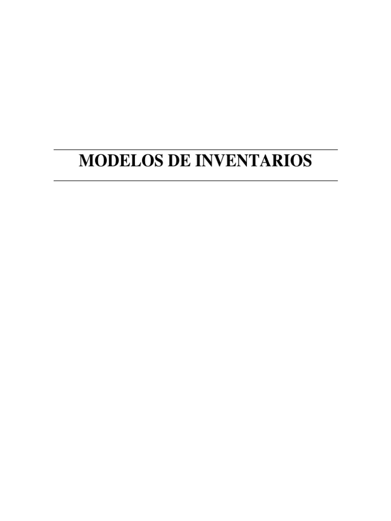 Modelos de Inventarios | PDF | Inventario | Industrias