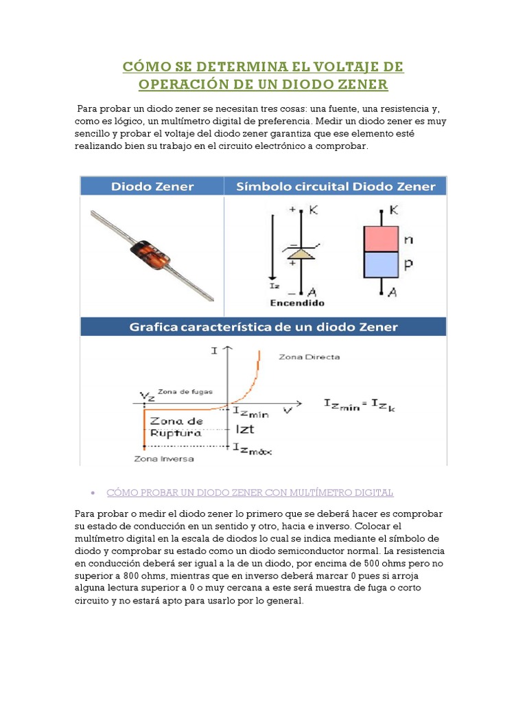 Diodo Zener 2 | PDF | Diodo | Corriente eléctrica