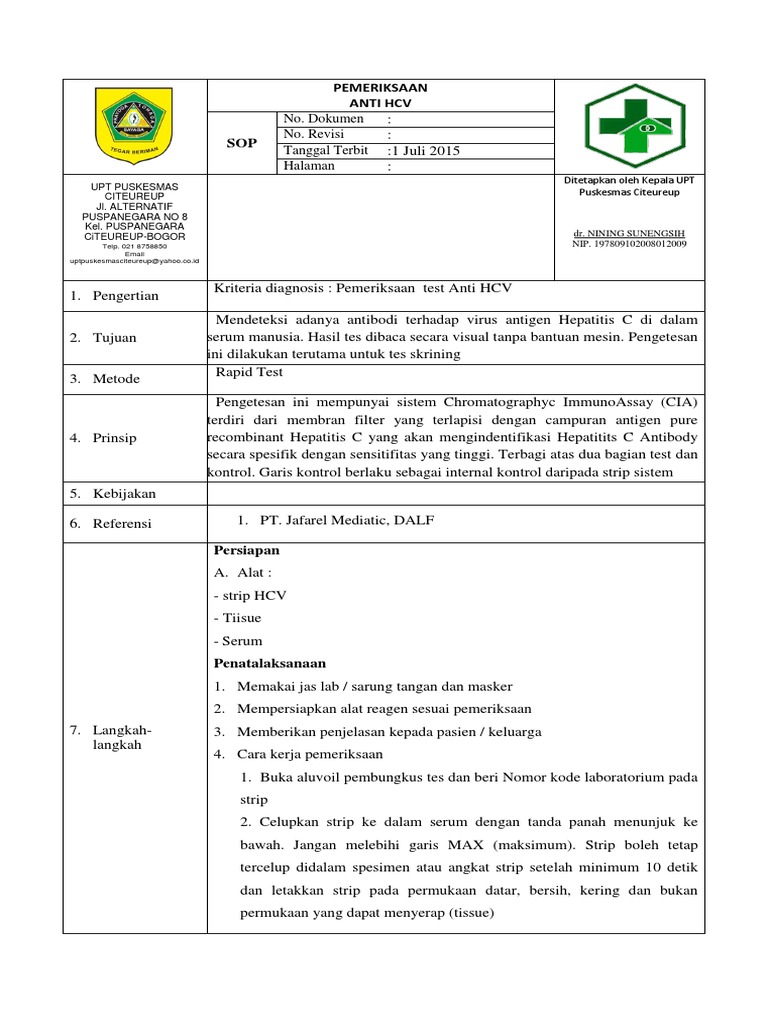 Pemeriksaan Anti HCV | PDF