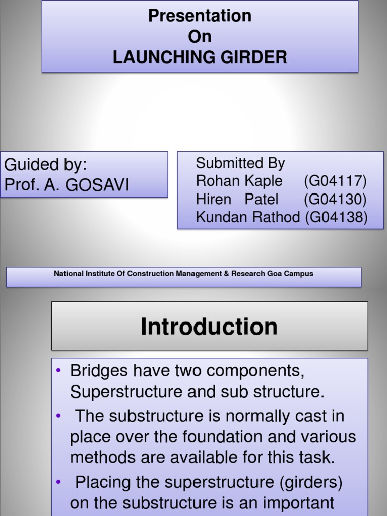 Launching Girder Method Overview | PDF | Crane (Machine) | Engineering