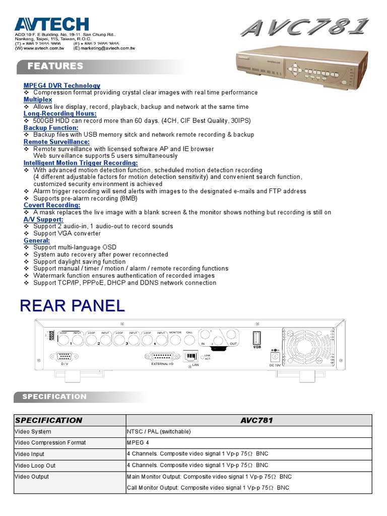 781 | PDF | Video | Usb