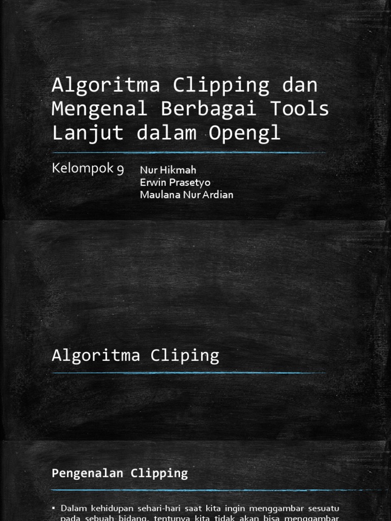 Algoritma Clipping & Tools OpenGL | PDF