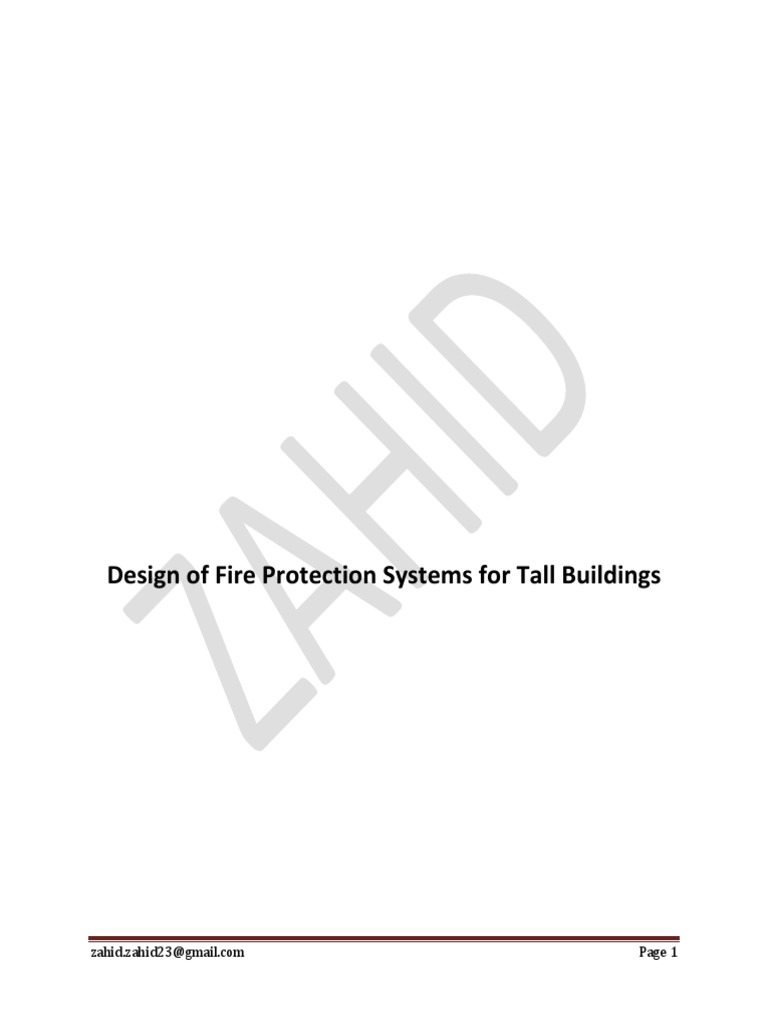 Design of Fire Protection Systems For Tall Buildings | PDF | Fire ...